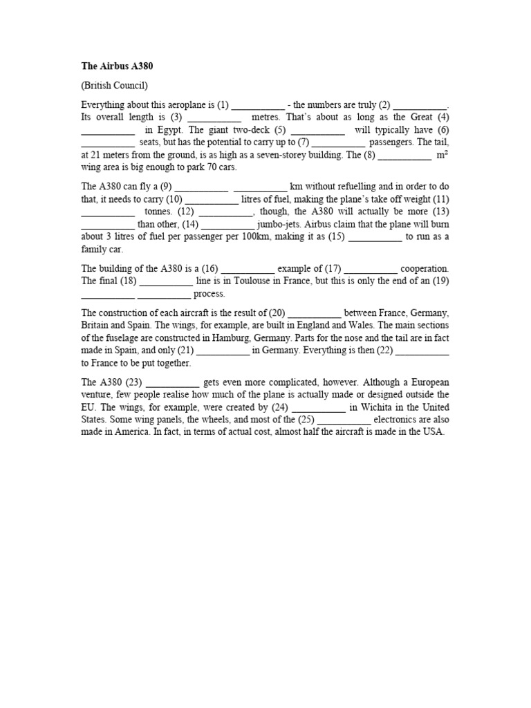 B7 Airbus Task | PDF