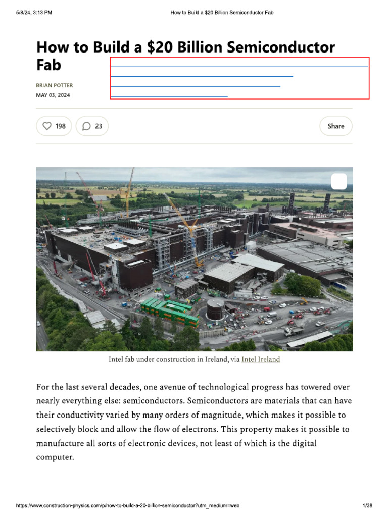 How To Build A $20 Billion Semiconductor Fab | PDF