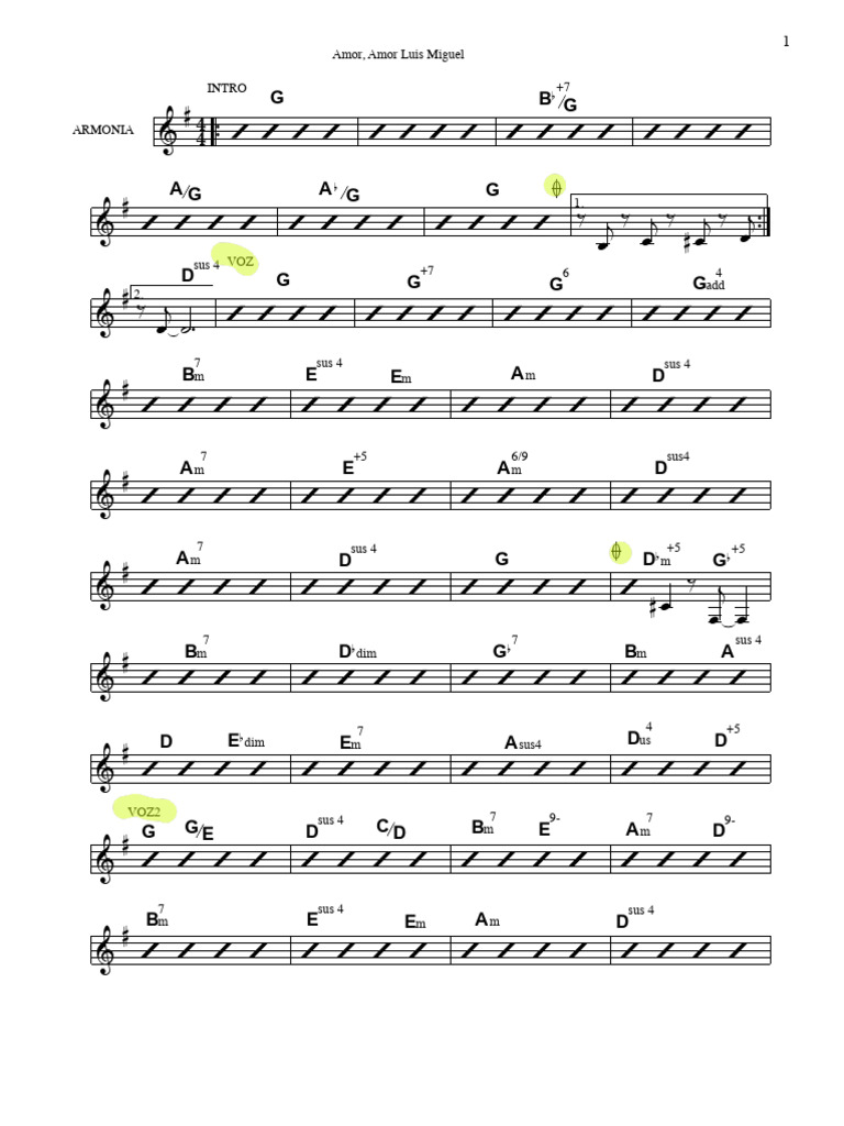 Amor Amor Chart 2 | PDF