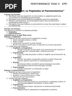 Performance Task in Filipino | PDF