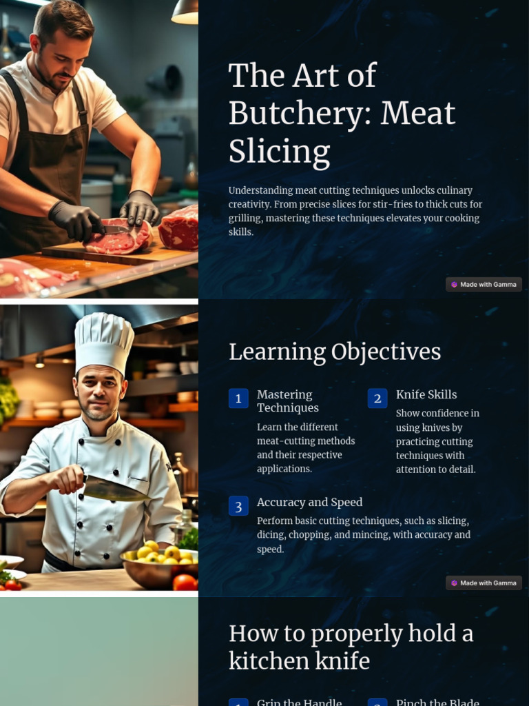 The Art of Butchery Meat Slicing | PDF | Knife | Grilling