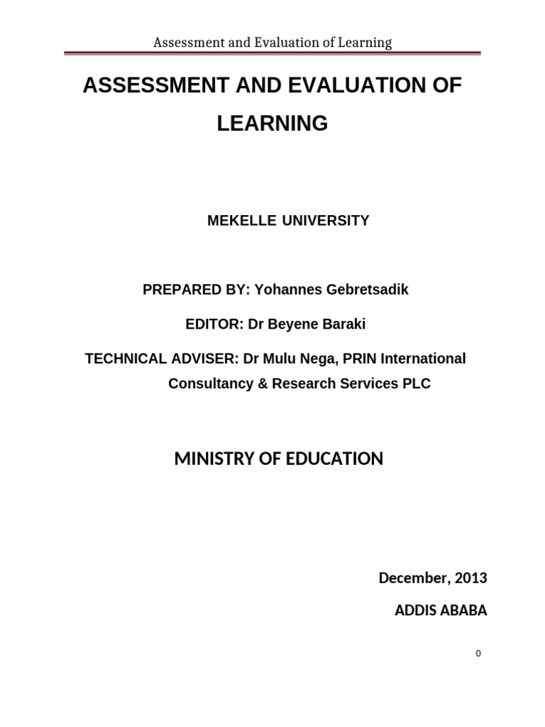 Module - Assessment and Evaluation of Learning - Final | PDF | Educational Assessment | Learning