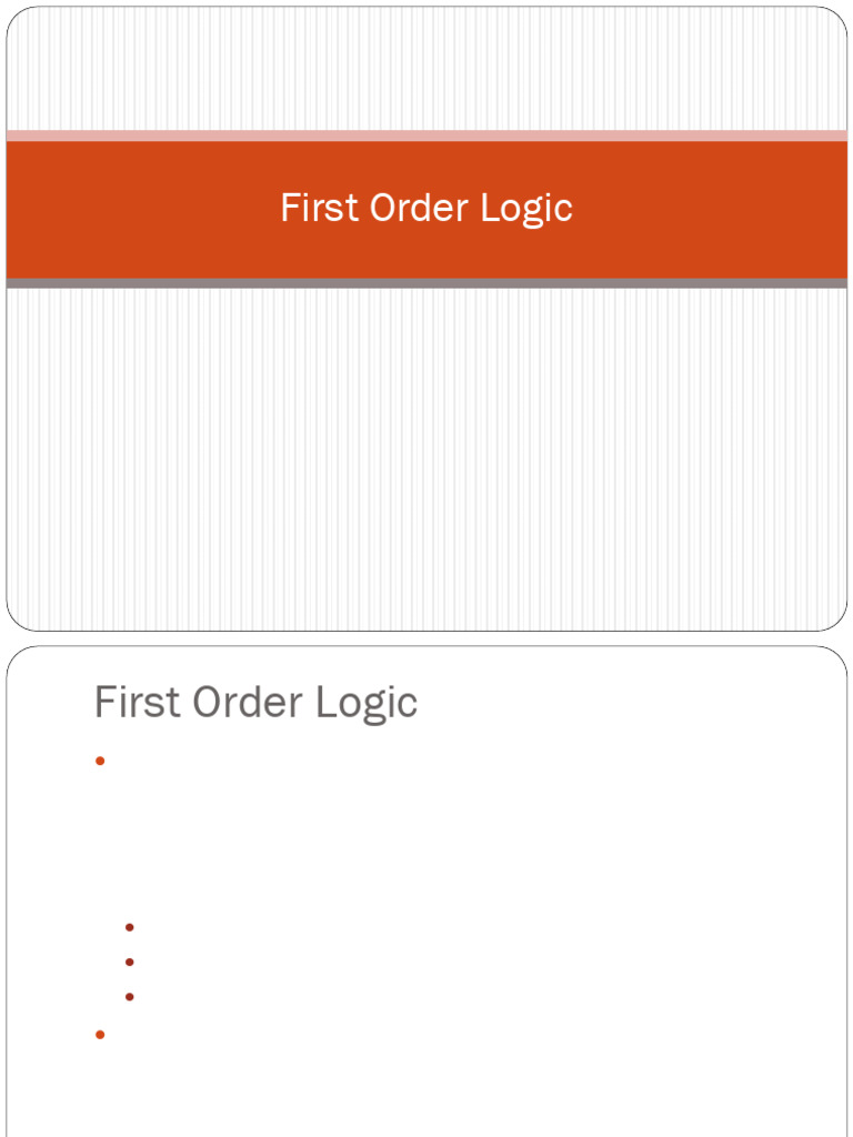 Intro to First-Order Logic | PDF | First Order Logic | Interpretation (Logic)