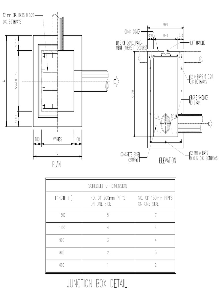 Sewer Junction Box Revised-Model | PDF