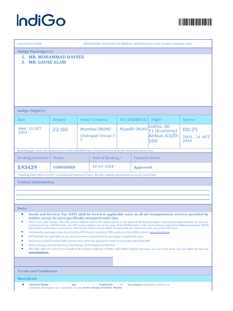 Group Ticket Mum Ruh 13 Oct | PDF | Travel Visa