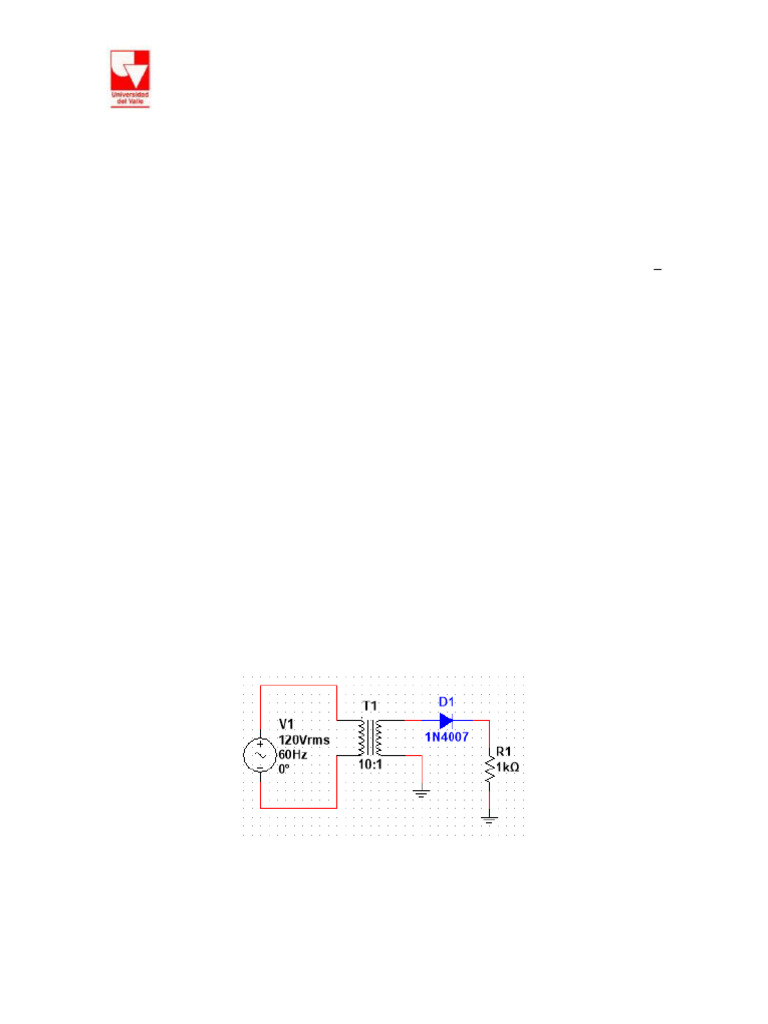 Practica Guiada Diodos | PDF | Rectificador | Red eléctrica