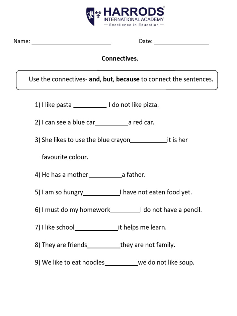 Connectives: Sentence Linking Guide | PDF