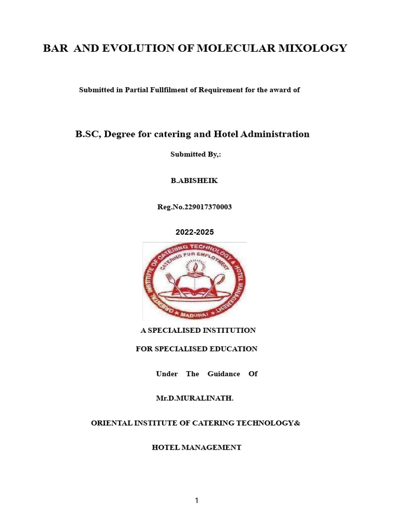 DOC-20241114-WA0002. | PDF | Martini (Cocktail) | Bartender