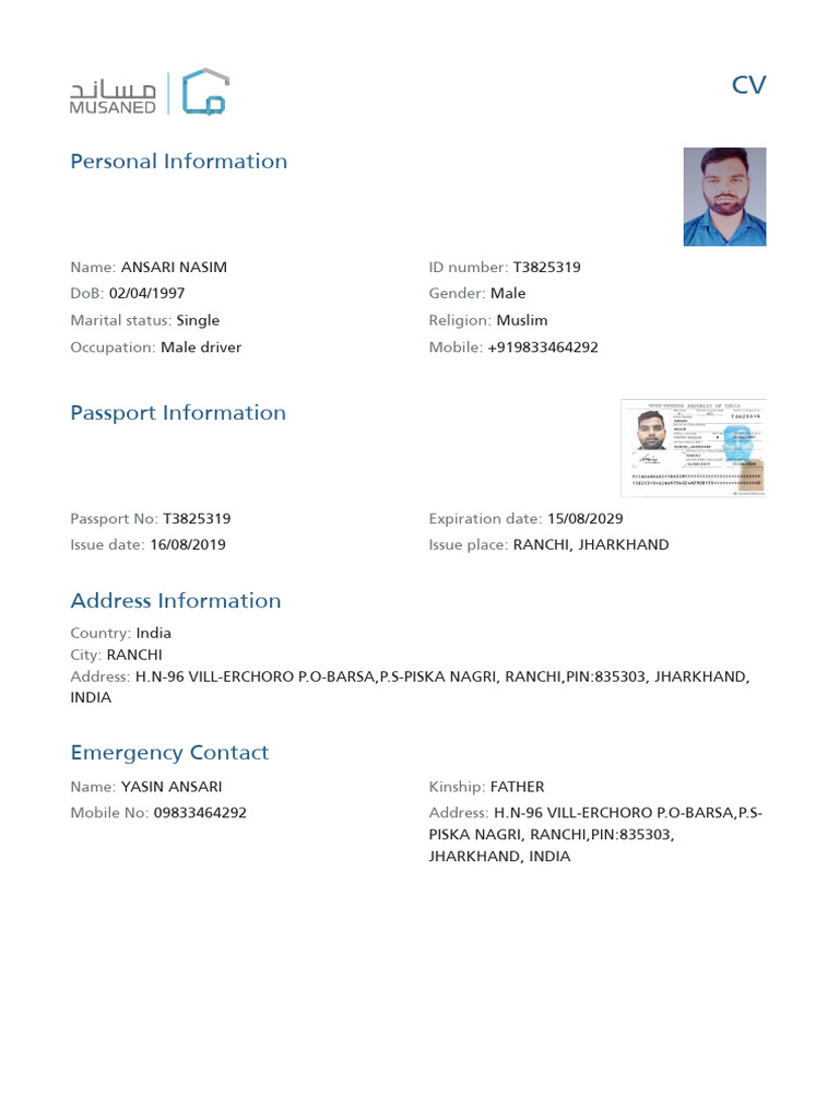 Ansari Nasim Candidate CV | PDF