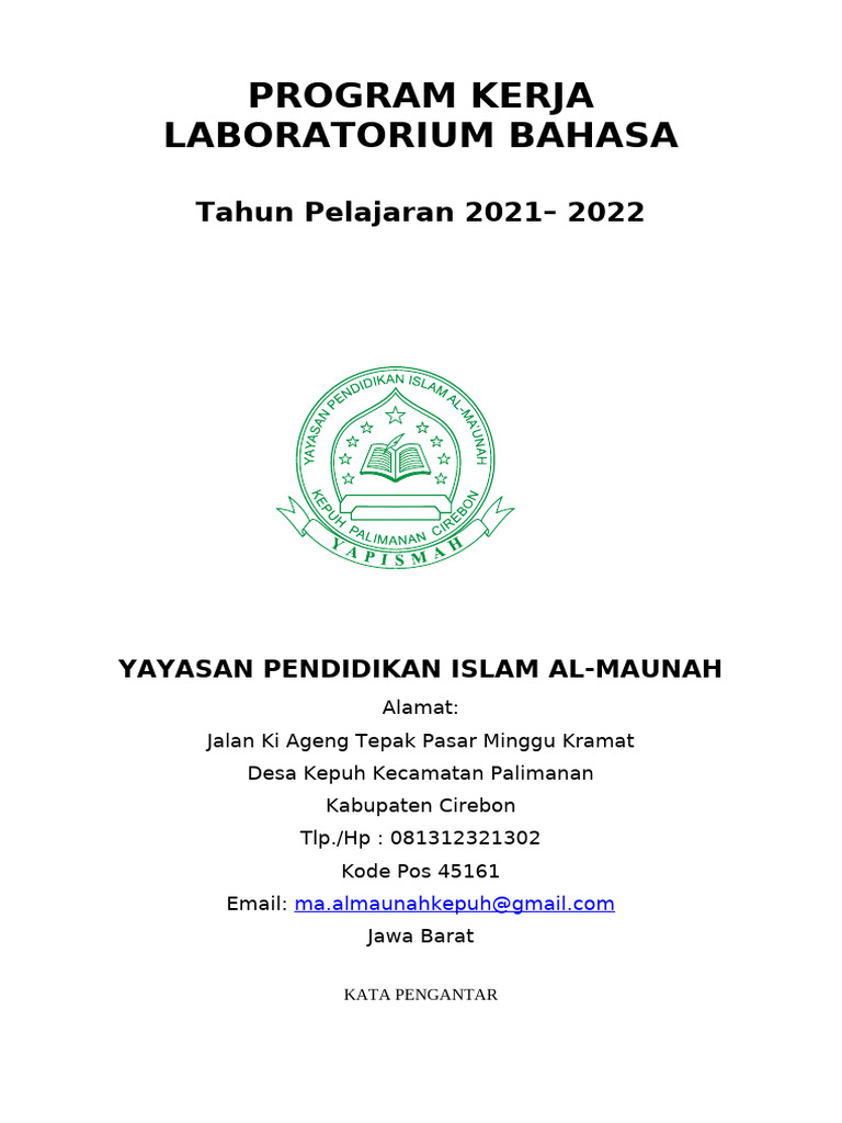 Program Kerja Lab | PDF