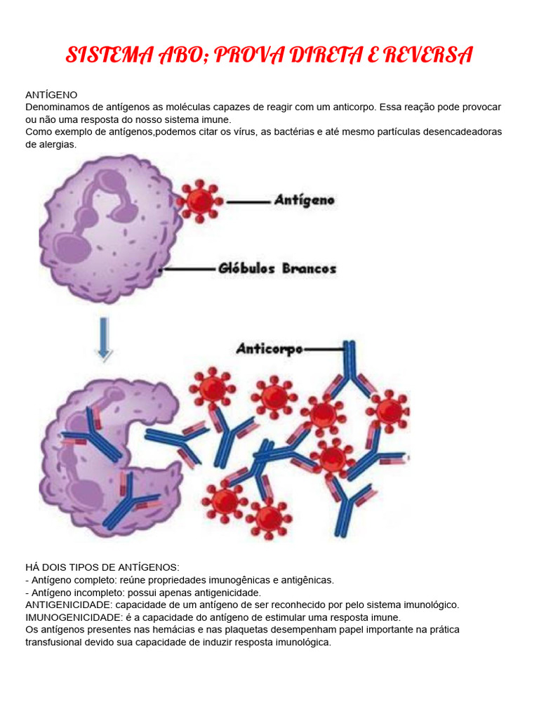 Sistema Abo, RH e Provas Direta e Reversa | PDF