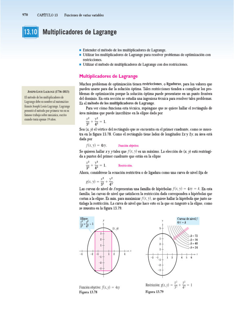 Multiplicadores de Lagrange - Larson | PDF | Análisis | Lógica matemática