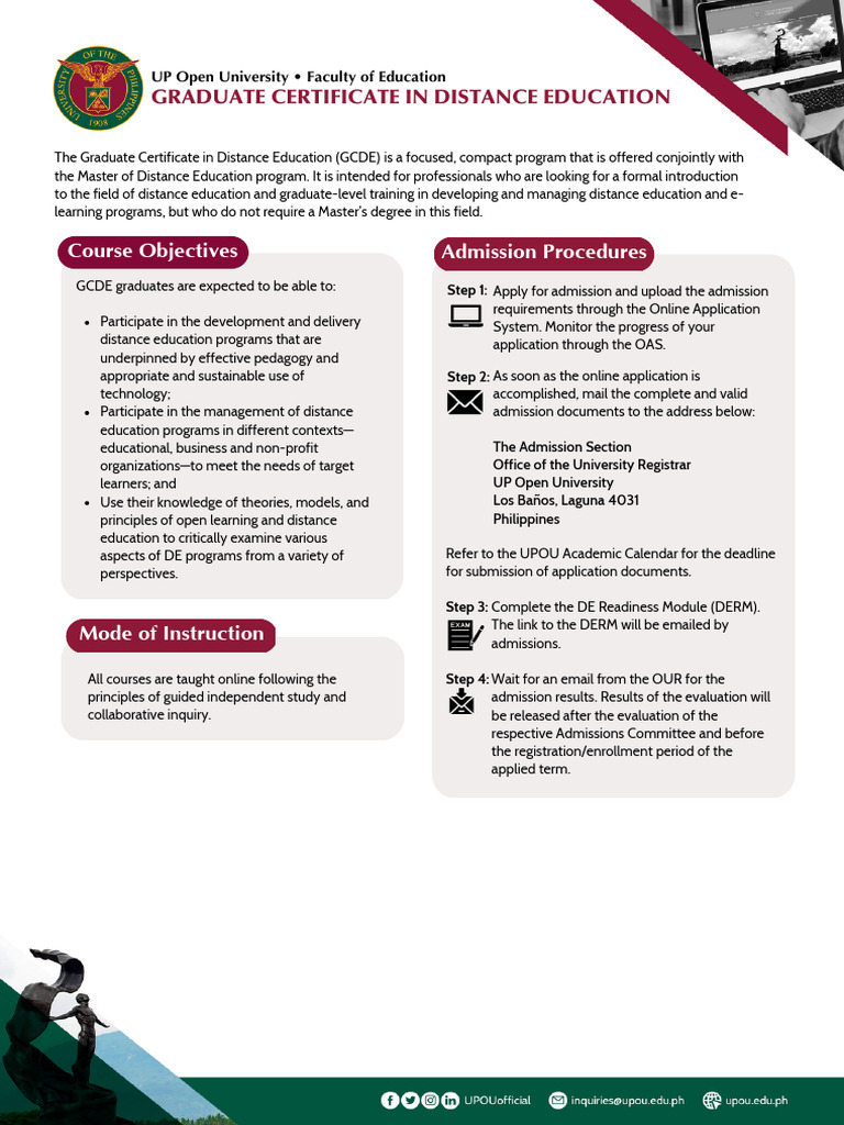 Graduate Certificate in Distance Education | PDF | Distance Education ...