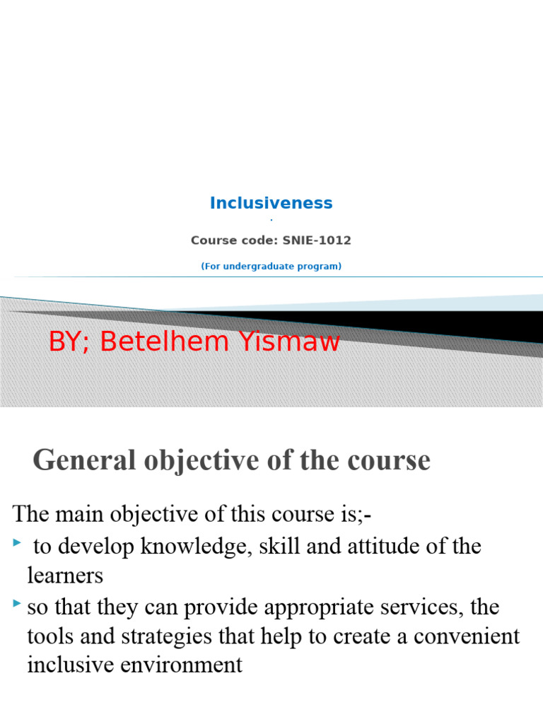 Inclusiveness, Common Course | PDF | Intellectual Giftedness ...