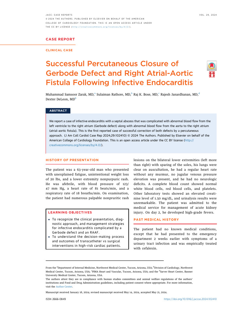 Gerbode defect JACC | PDF | Heart Valve | Heart