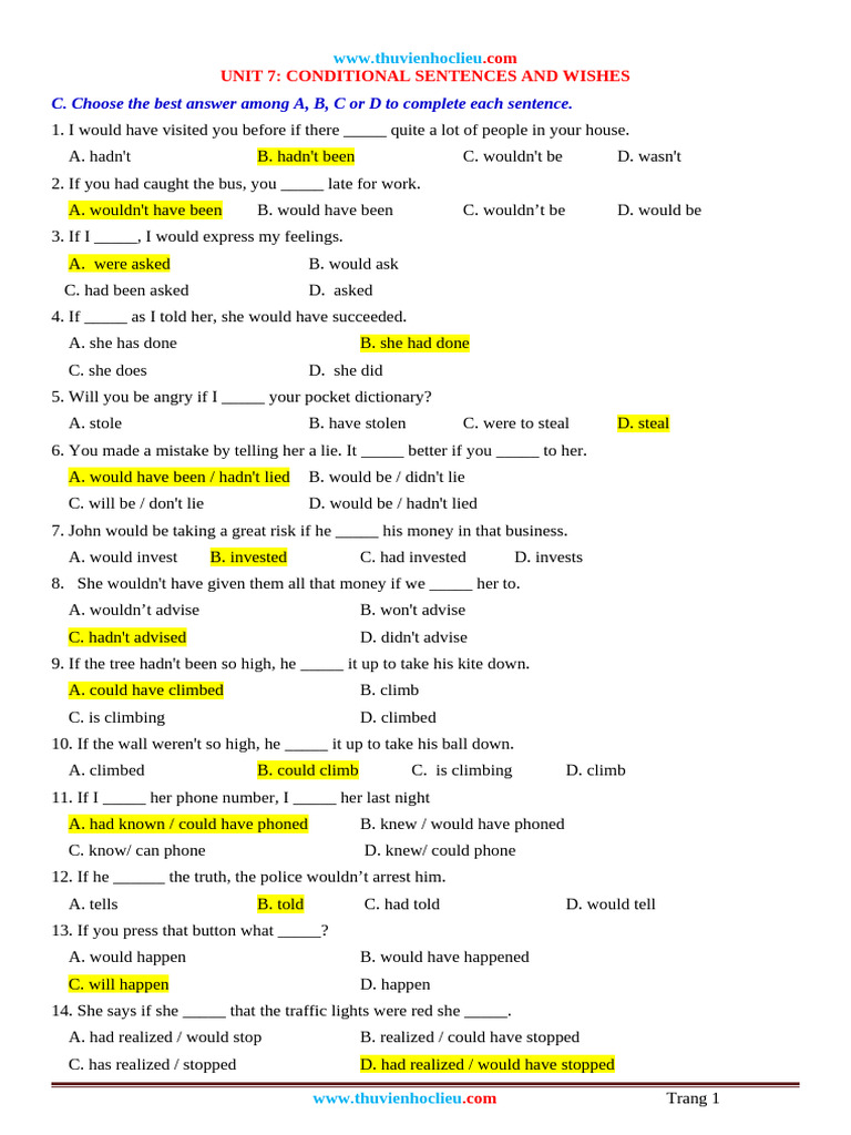 CONDITIONAL-SENTENCES-AND-WISHES | PDF