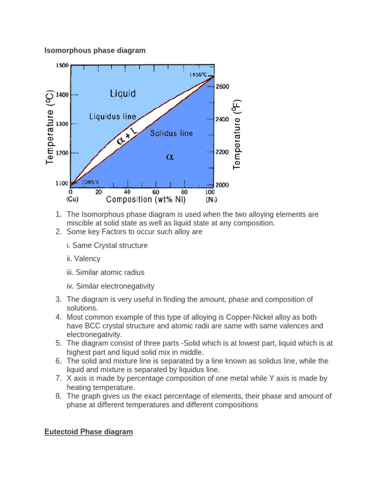 Isomorphous Phase Diagram | PDF | Phases Of Matter | Physical Sciences