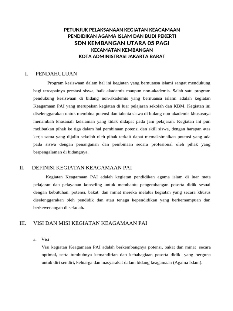 Juknis Kegiatan Keagamaan 2021 | PDF