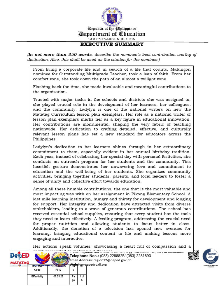 Kafngabal Write-Up of Accomplishments | PDF | Learning | Cognition