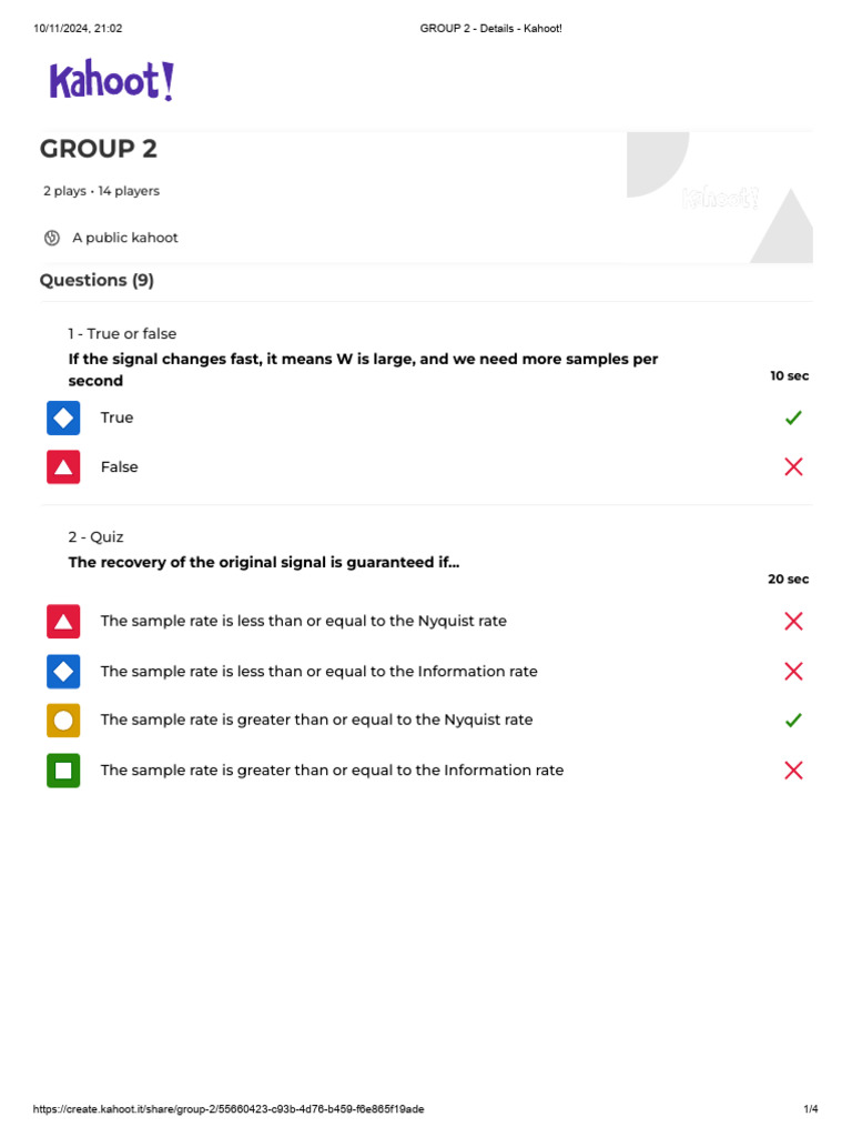 GROUP 2 Details Kahoot | PDF | Cellular Network | Data Transmission