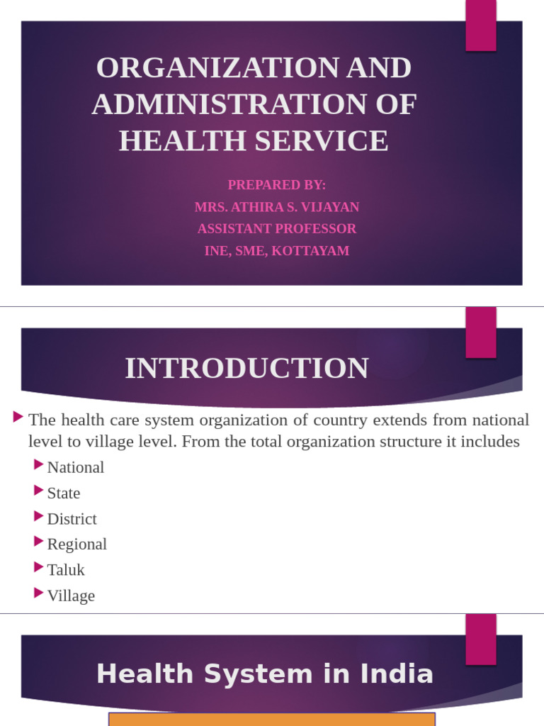 Health Service Organization in India | PDF | Public Services | Medicine