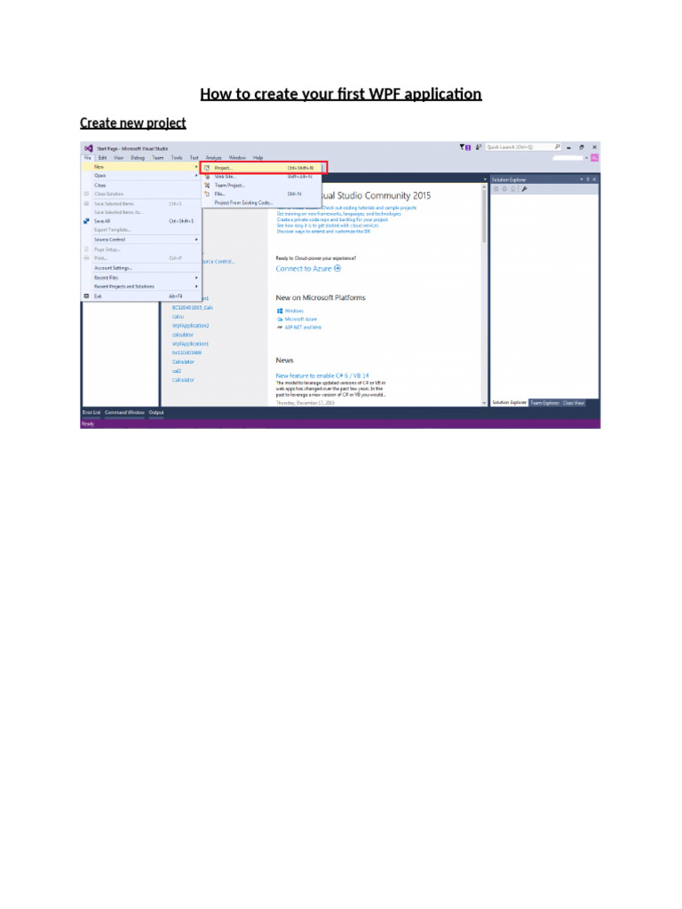 How To Create Your First WPF Application | PDF
