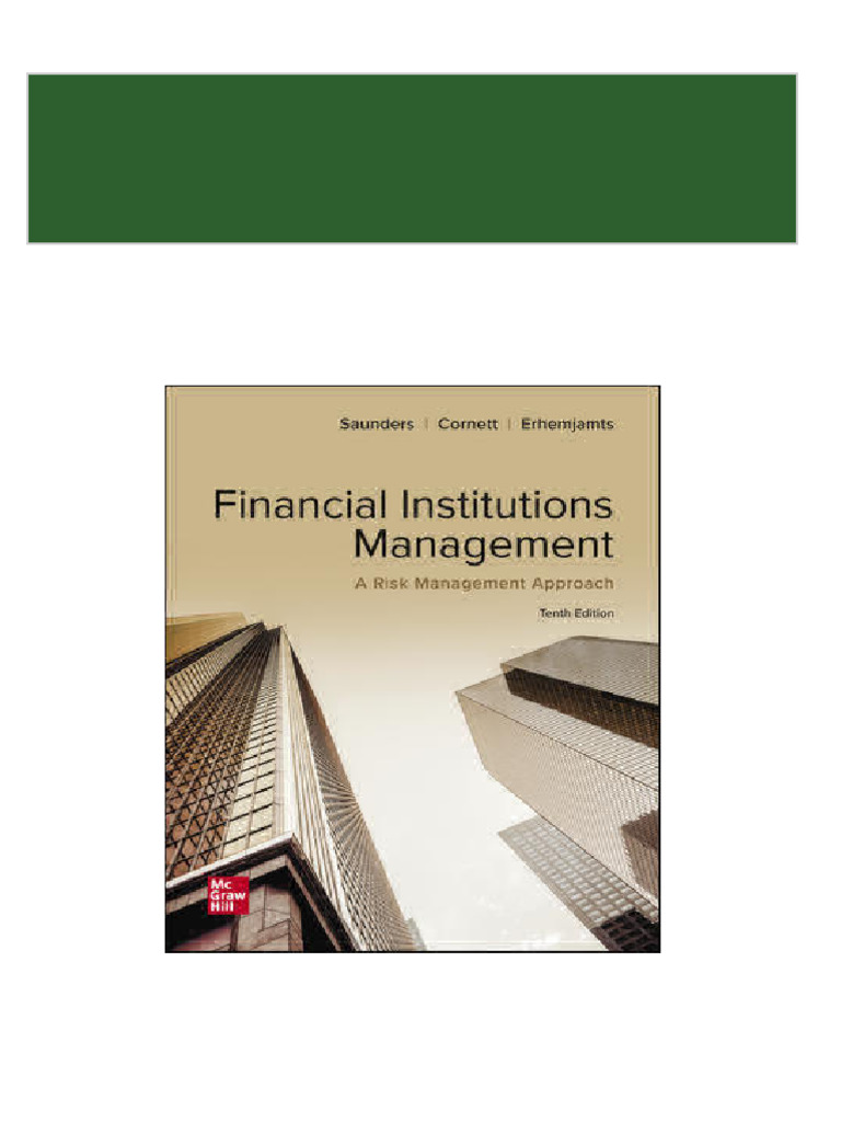 Immediate Download (Ebook PDF) Financial Institutions Management: A ...