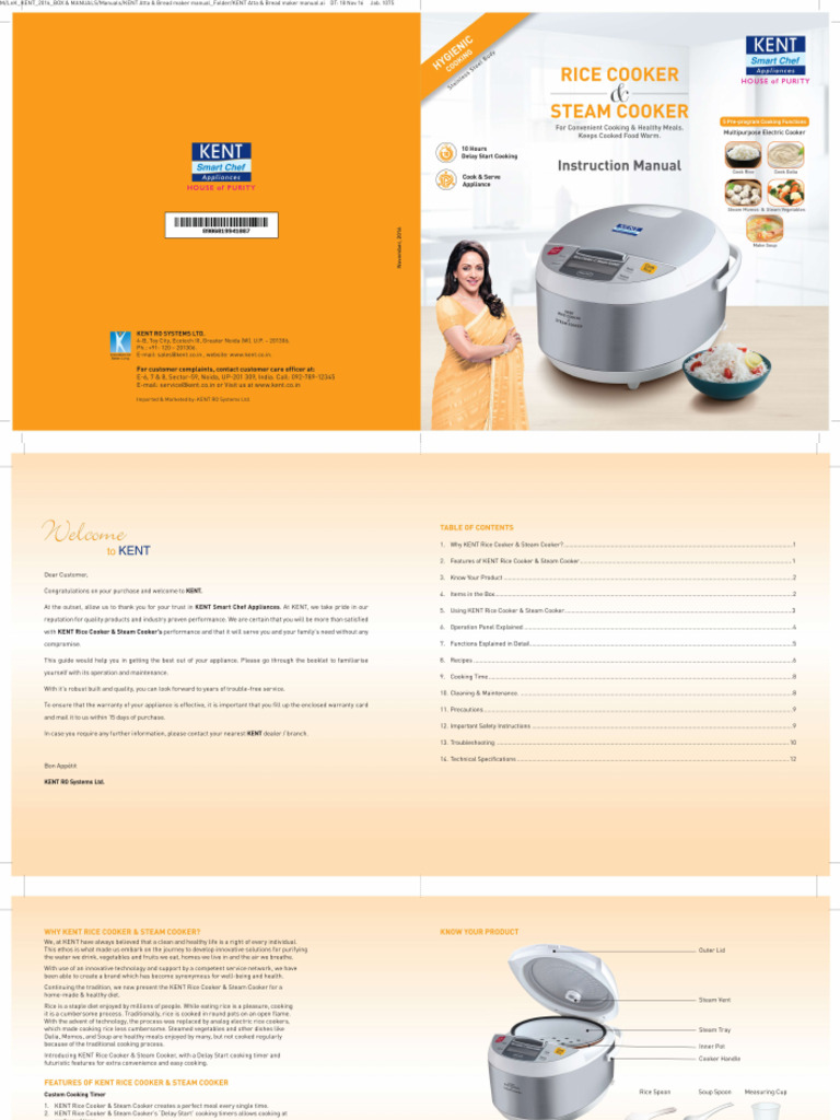 Rice Cooker Manual | PDF