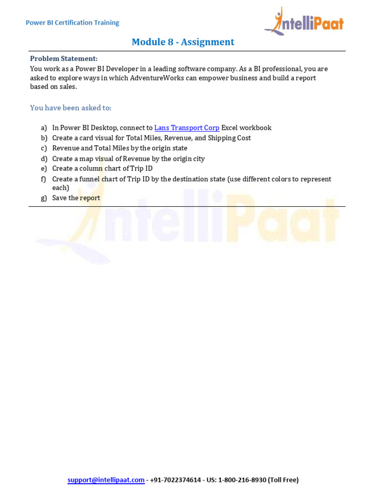 Power Bi Module 8 Assignment Pdf
