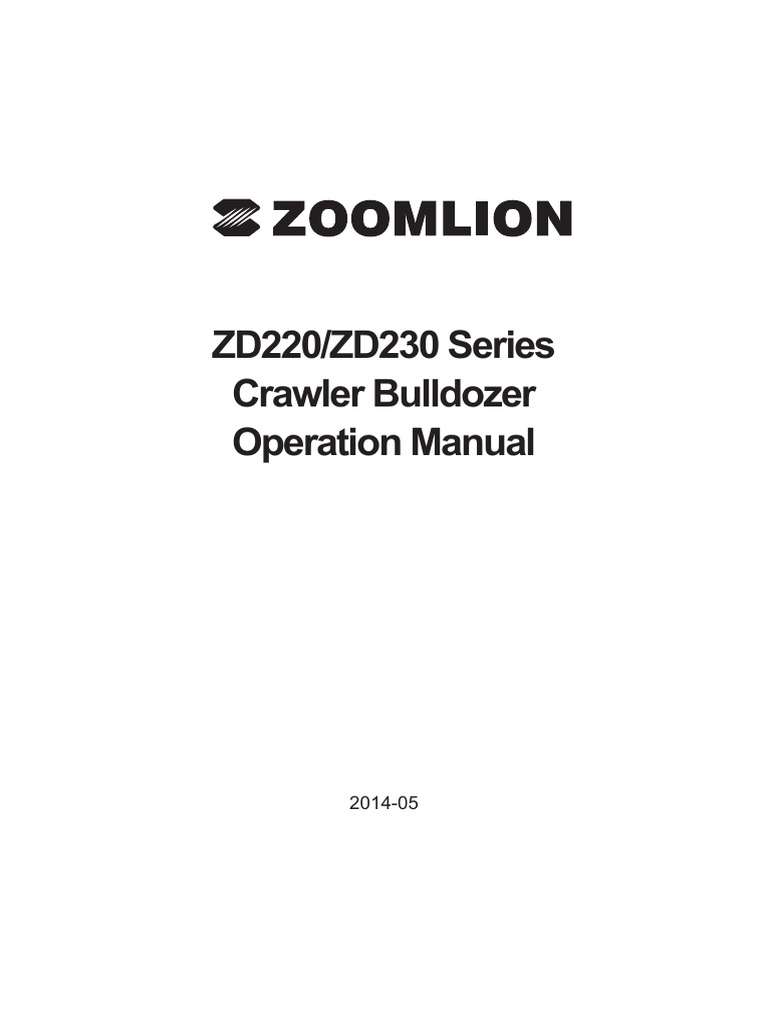 ZD220/ZD230 Crawler Bulldozer Manual | PDF | Manual Transmission ...