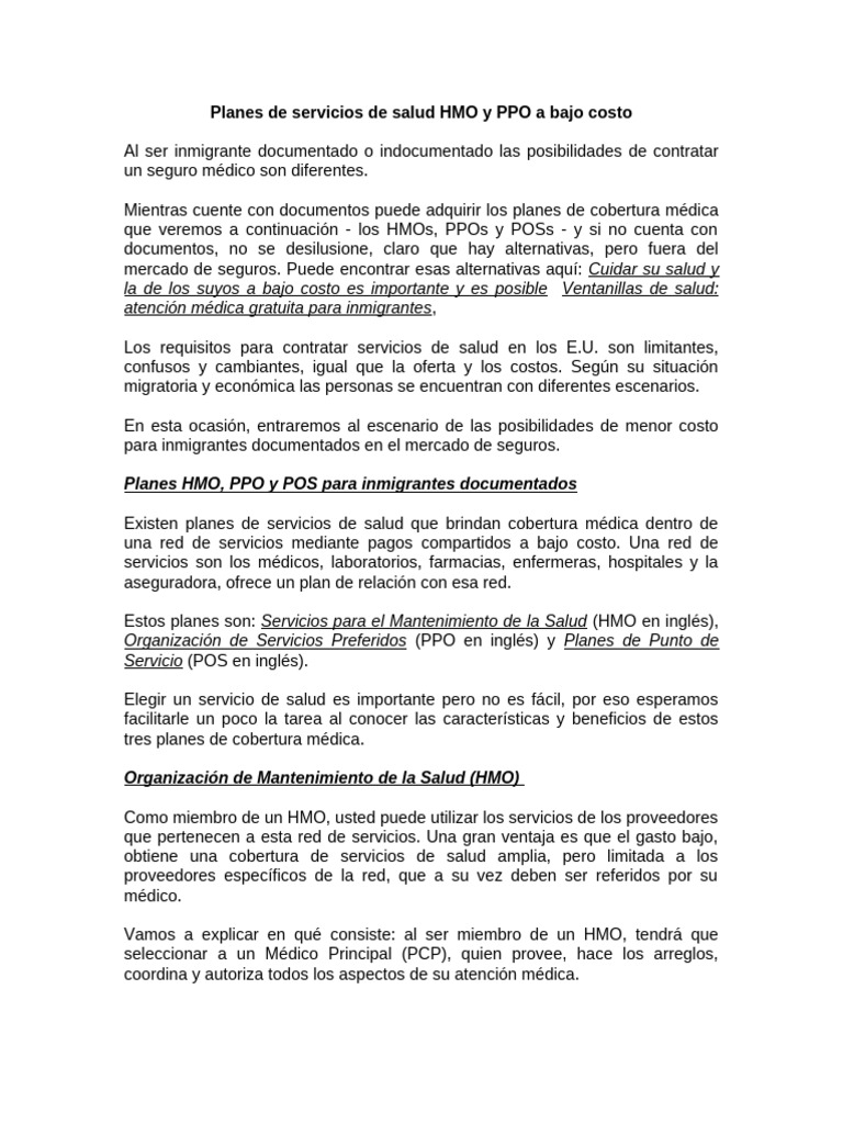 4M_Fadol_Planes HMO y PPO | PDF | Cuidado de la salud