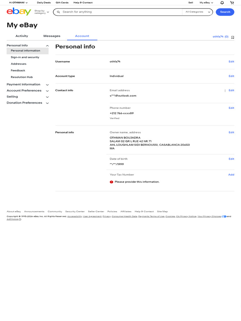 My eBay | PDF | E Bay | Cyberspace
