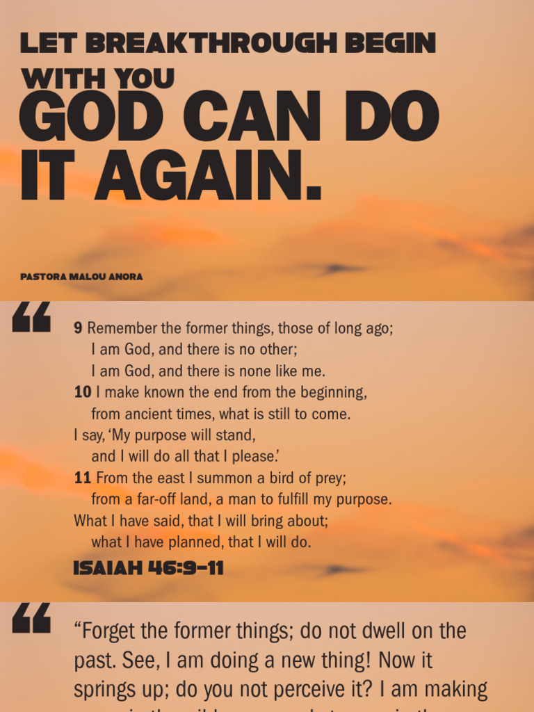 God Can Do It Again - Malou Anora | PDF | Joshua | Jesus