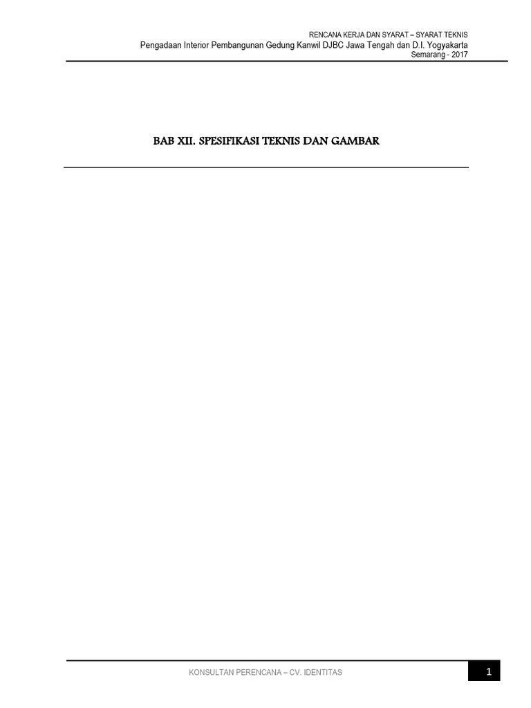 01c. Spesifikasi Teknis - Interior | PDF