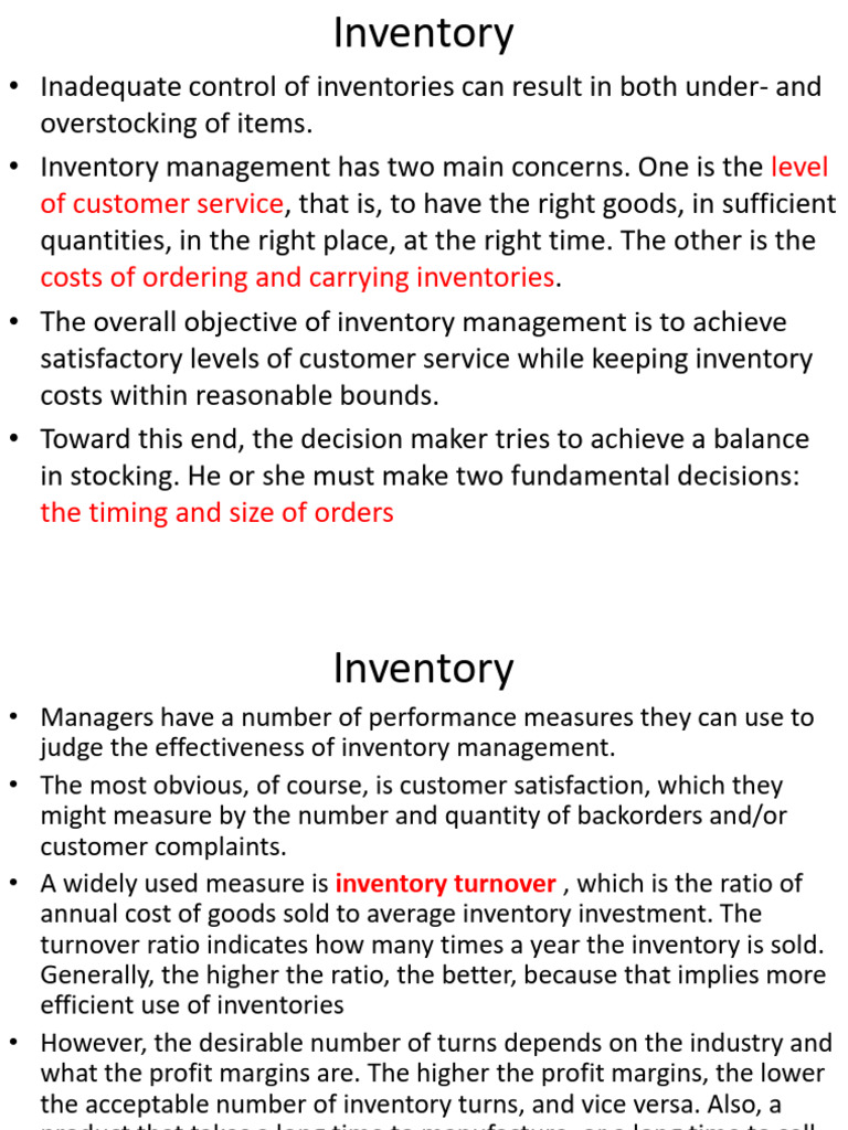 Session-12 6Nov | PDF | Inventory | Economies