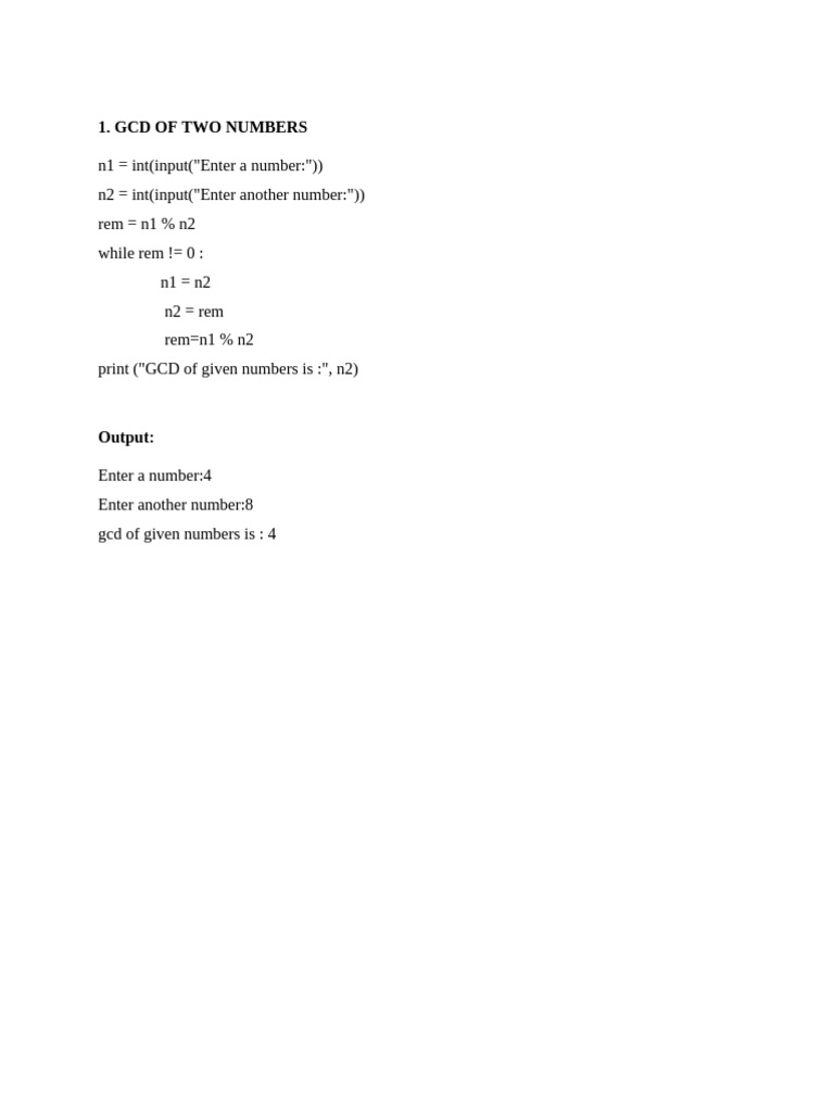 Python Lab Programs | PDF | Computer Programming Python Lab Programs | PDF | Computer Programming