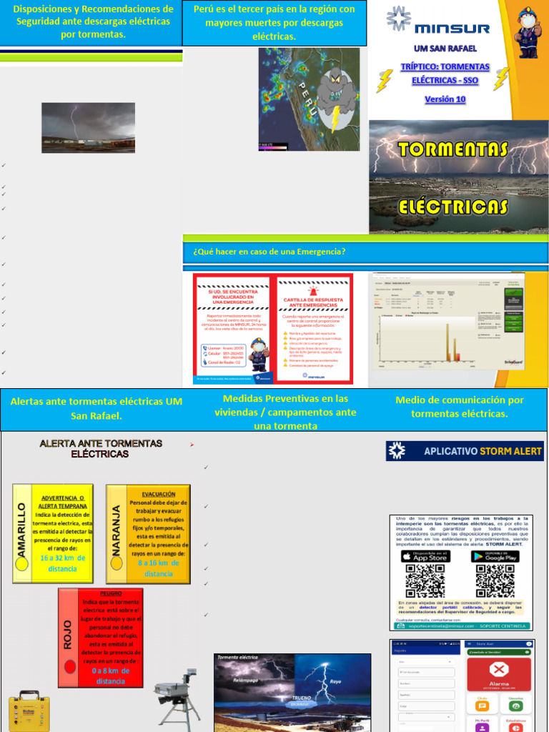TRIPTICO - Tormentas Eléctricas vs 10 - 2023 | PDF | Relámpago | Tormentas