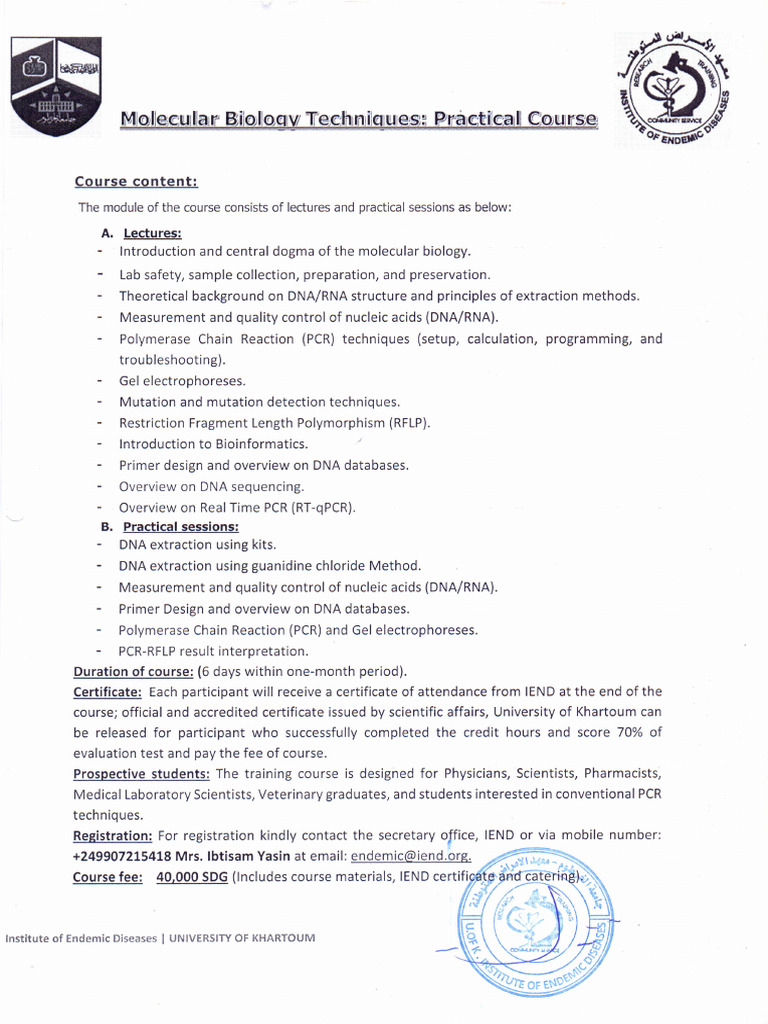 Molecular Biology - Basic Course | PDF | Polymerase Chain Reaction | Real Time Polymerase Chain ...