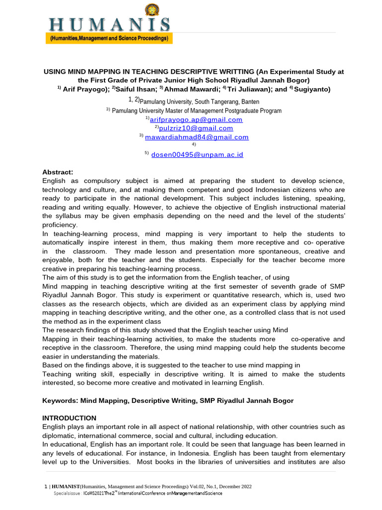 Jurnal, ICoMS 2022 - .Id - en Arif, Ipul, Mawardi, Trijul | PDF ...