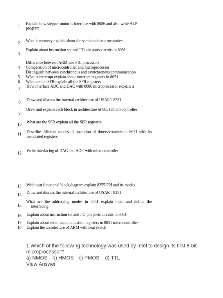 mpmc qp mid2 | PDF | Microcontroller | Central Processing Unit