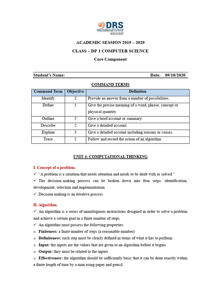 UNIT 4 - SUMMARY | PDF | Algorithms | Assembly Language