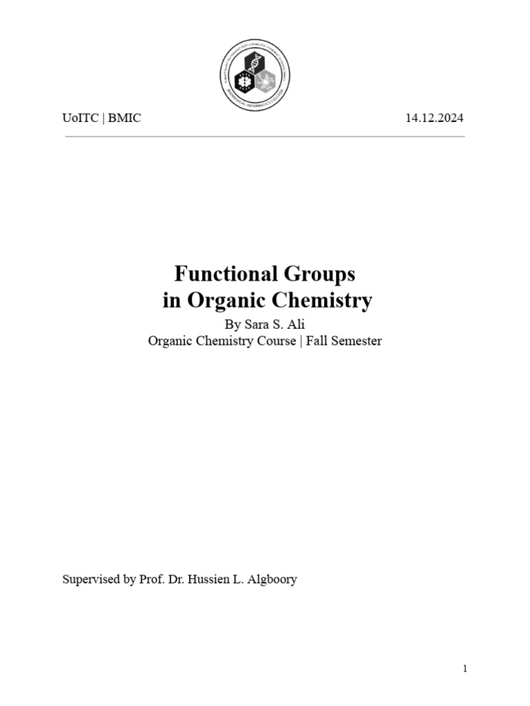 Functional Groups | PDF | Functional Group | Alkene