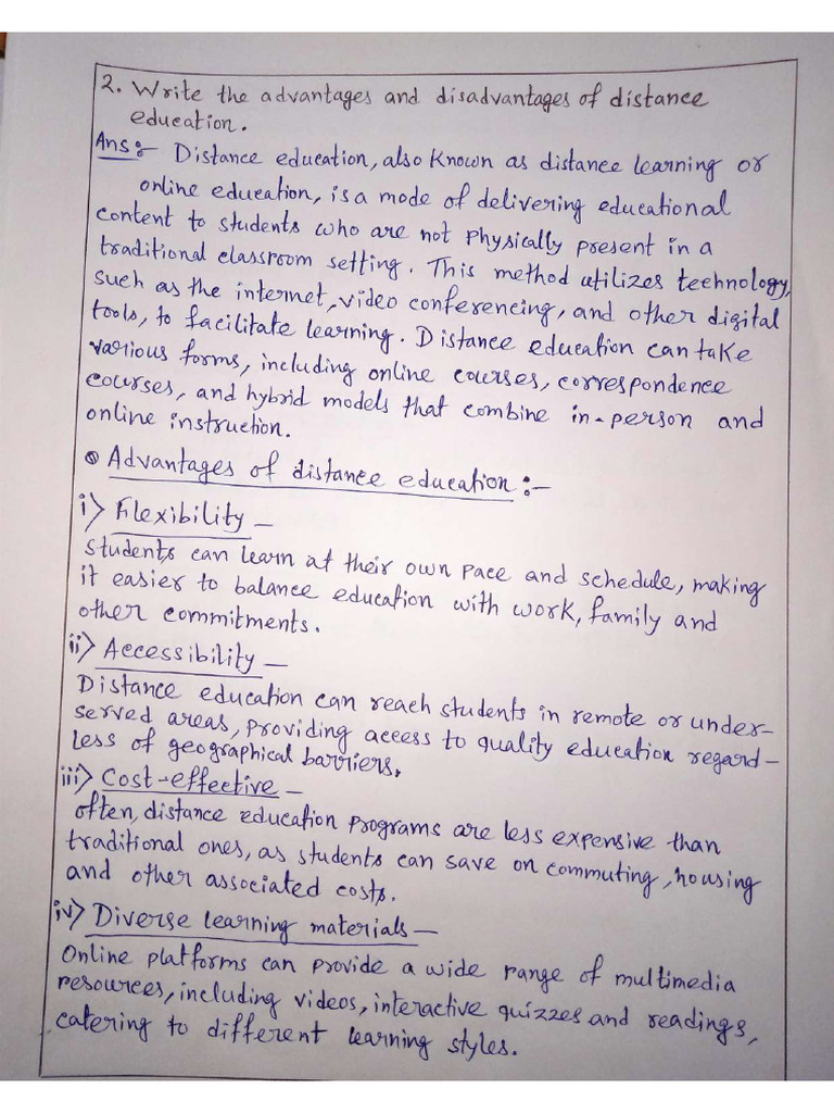 Distance Education Positive and Negative Sides | PDF