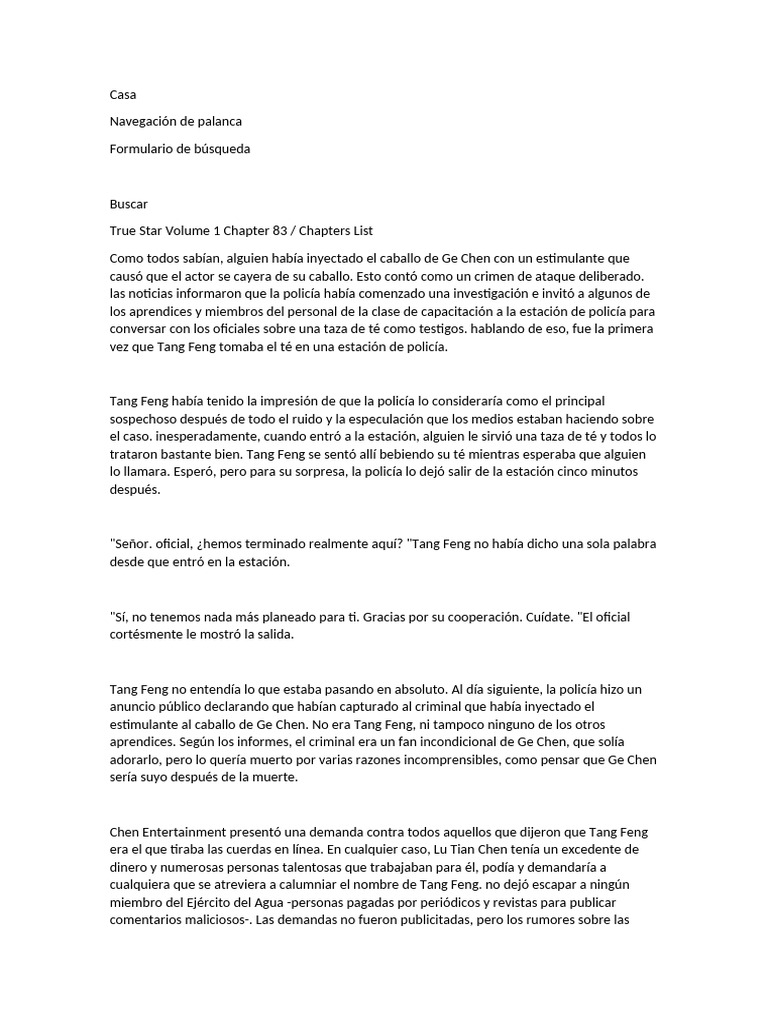 Escándalo y Revelaciones en True Star 83 | PDF | dinastía Tang | Verdad