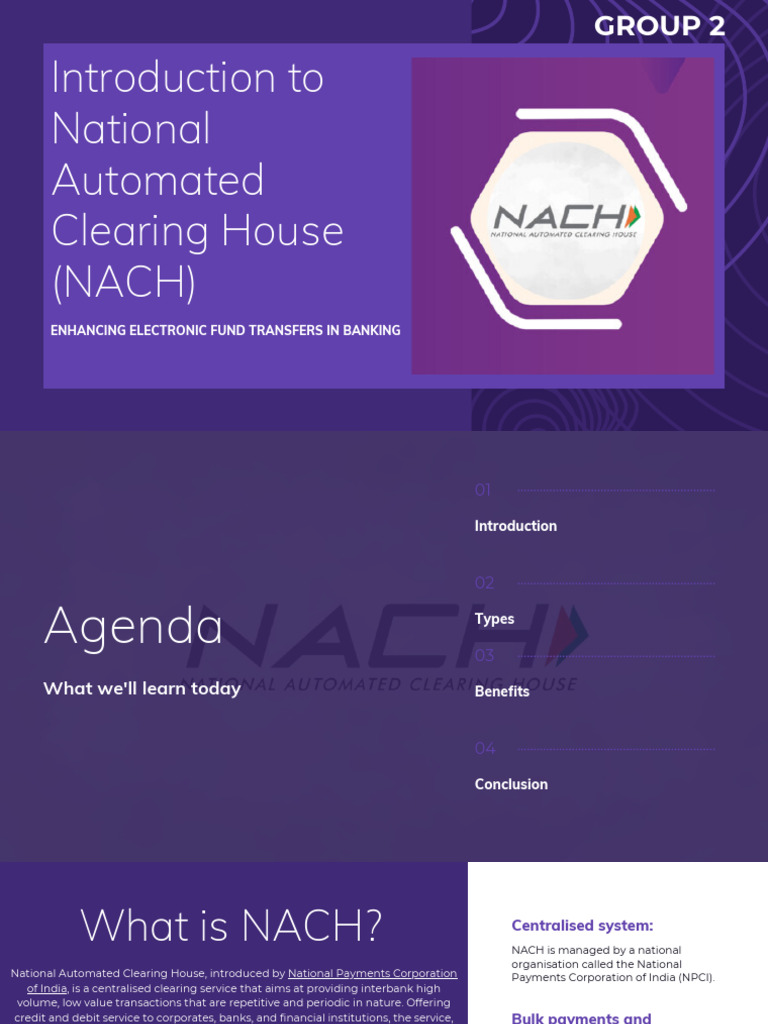 Introduction to National Automated Clearing House (NACH) | PDF ...