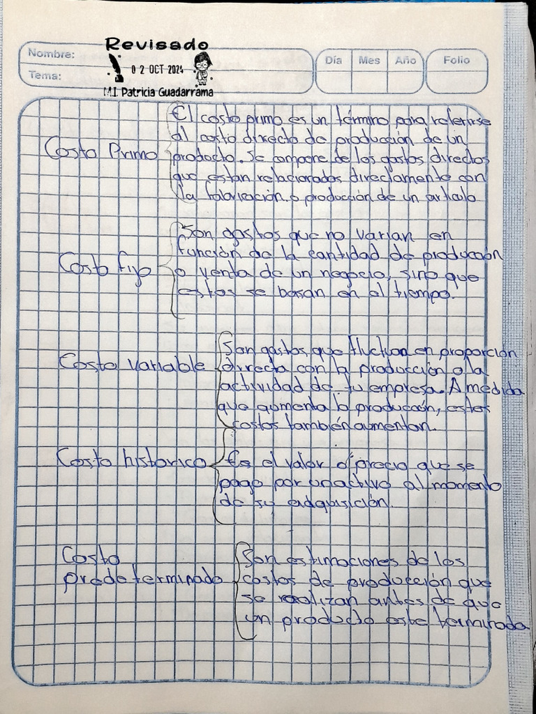 Libreta - Costos Segundo Corte | PDF