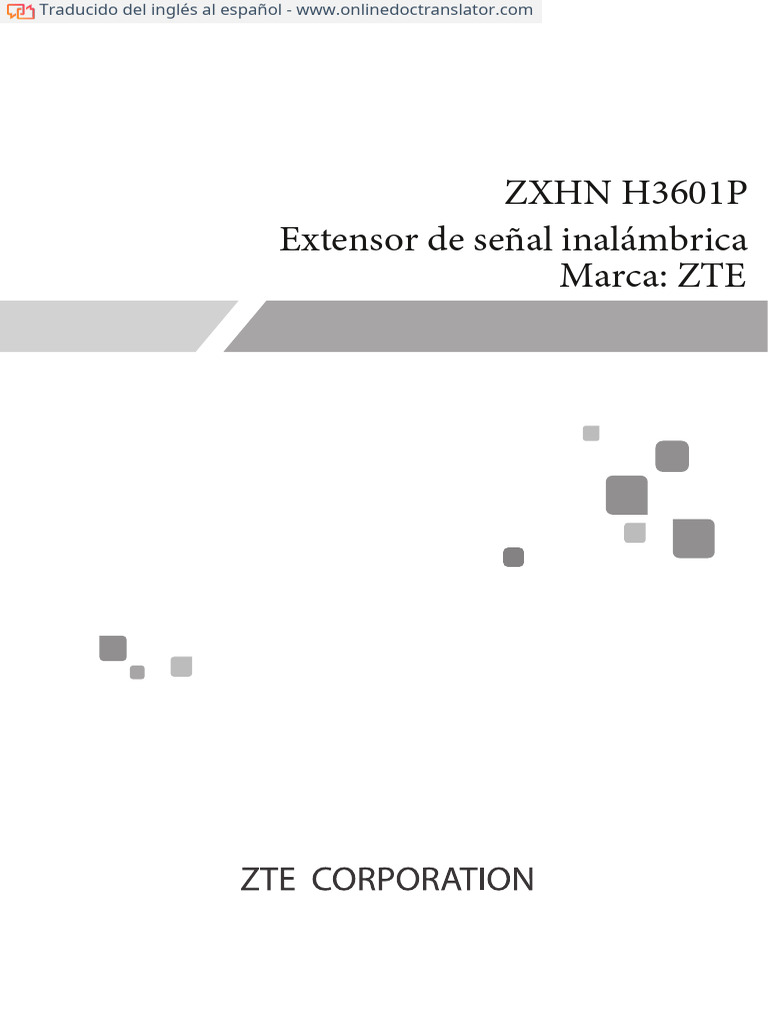 ZXHN h3601p | PDF | Inalámbrico | Reciclaje