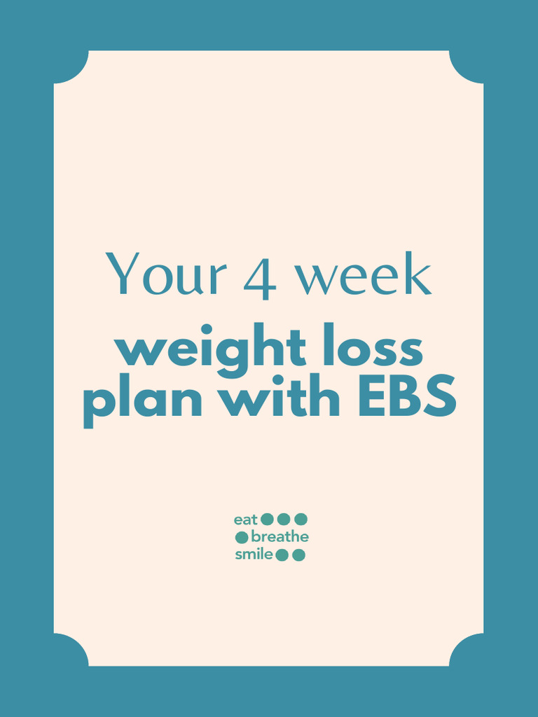 4week Weight Loss With EBS | PDF