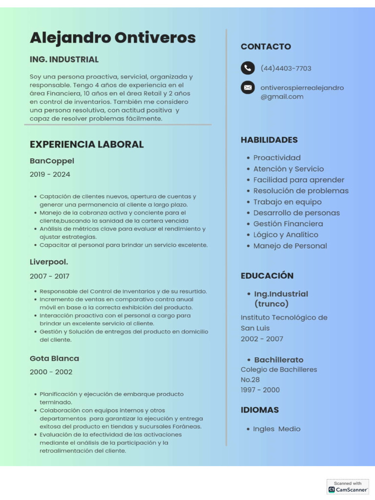 CV Alejandro Ontiveros (2) | PDF