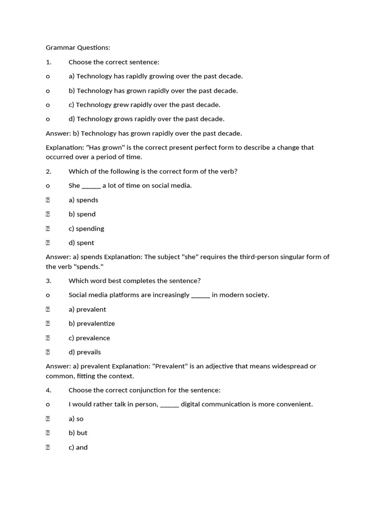 Technology answer key | PDF | Verb | Communication